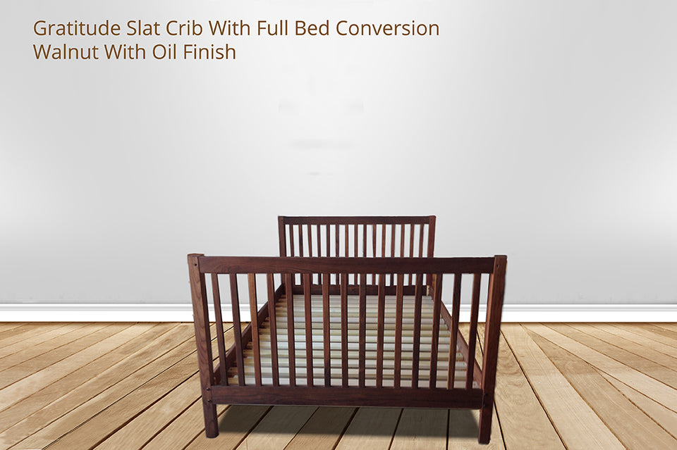 Gratitude Slat Baby Crib - Non-toxic & Eco-friendly | Green Cradle