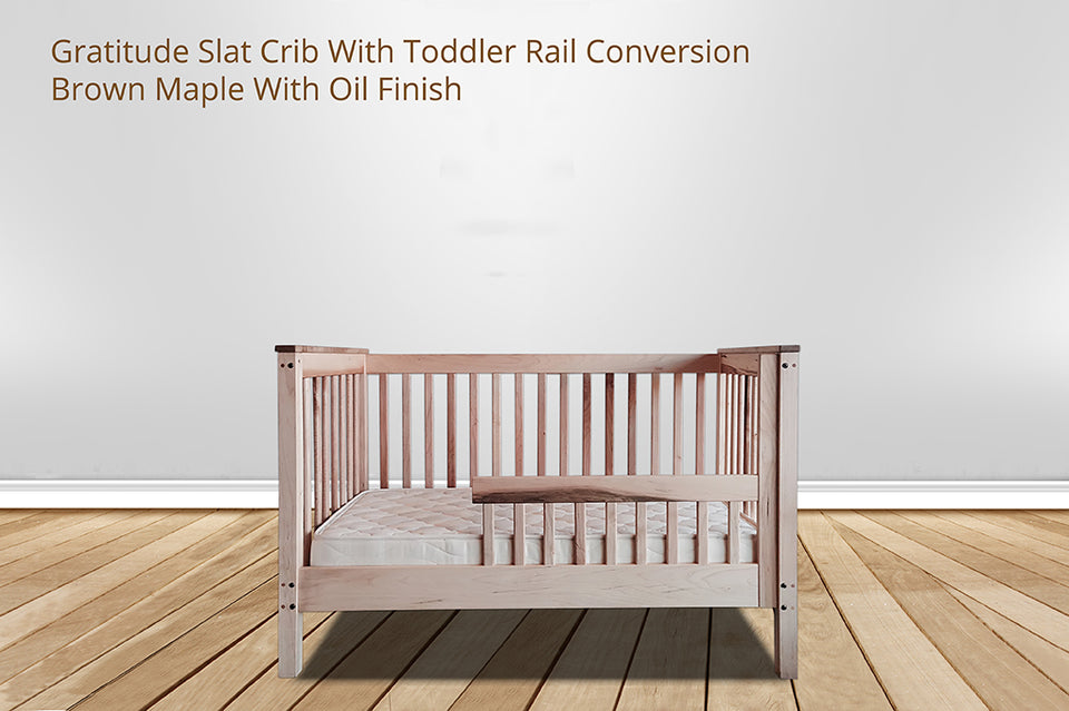 Gratitude Slat Baby Crib - Non-toxic & Eco-friendly | Green Cradle
