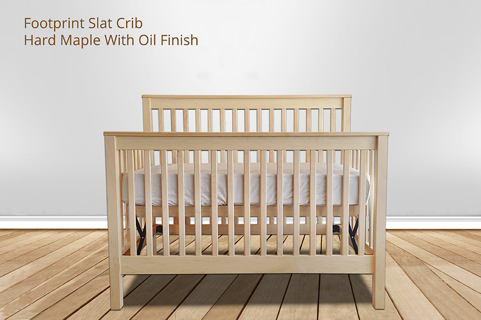 Best Rated Cribs - Footprint Slat Crib 100% Solid Wood | Green Cradle